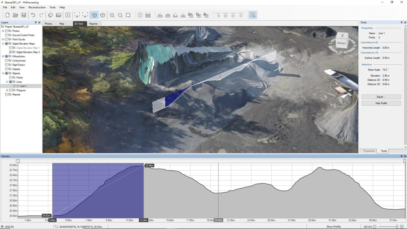 3D photogrammetry with Pixpro - DEM shading for best visuals