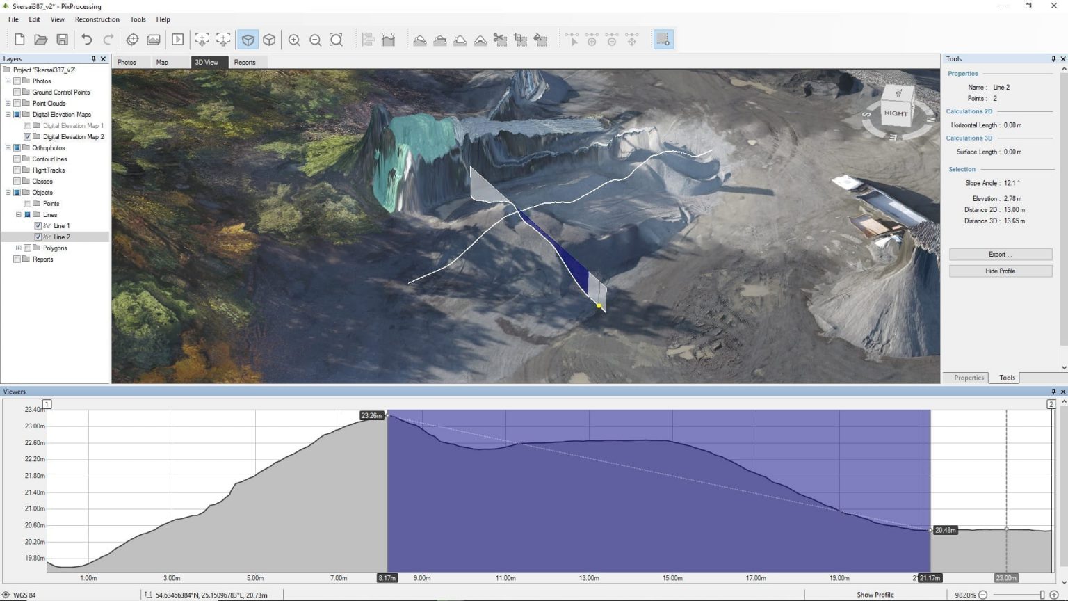 3D photogrammetry with Pixpro - DEM shading for best visuals