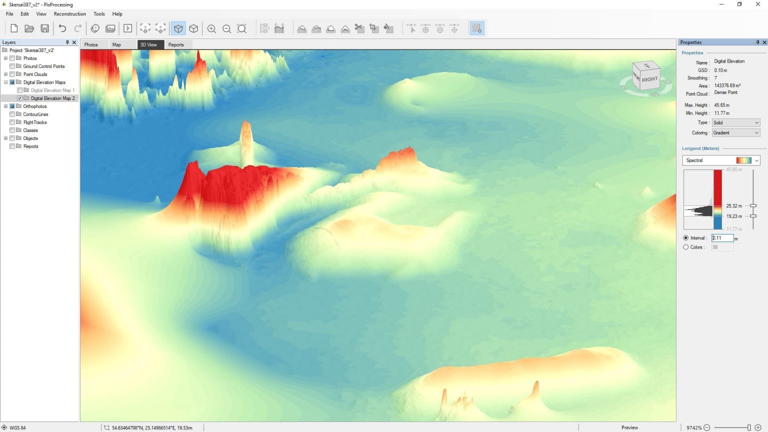 3D photogrammetry with Pixpro - DEM shading for best visuals
